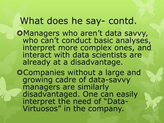Analysis of how to start thinking like a data scientist by thomas c ...