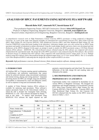 Analysis of hpcc pavements using kenpave fea software | PDF