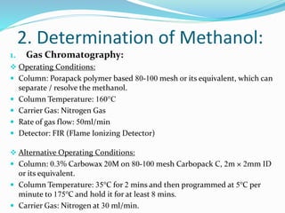 Analysis of illicit liquor including methyl & ethyl alcohol | PPTX