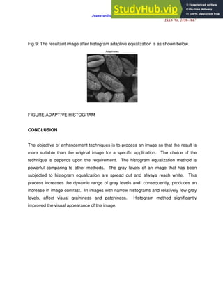 ANALYSIS OF IMAGE ENHANCEMENT TECHNIQUES USING MATLAB | PDF