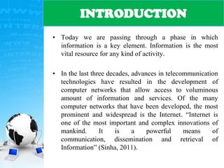 Analysis of internet access and use by students | PPTX