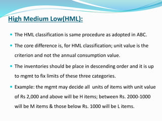 Analysis of invetory control techniques | PPTX