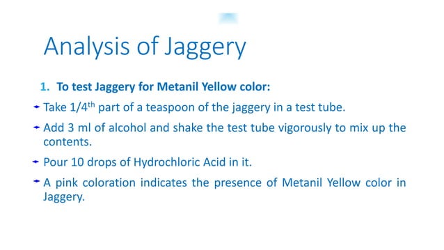 Analysis of jaggery | PPTX | Nutrition | Healthy Living