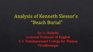 Analysis of Kenneth Slessor’s Beach Burial.pptx