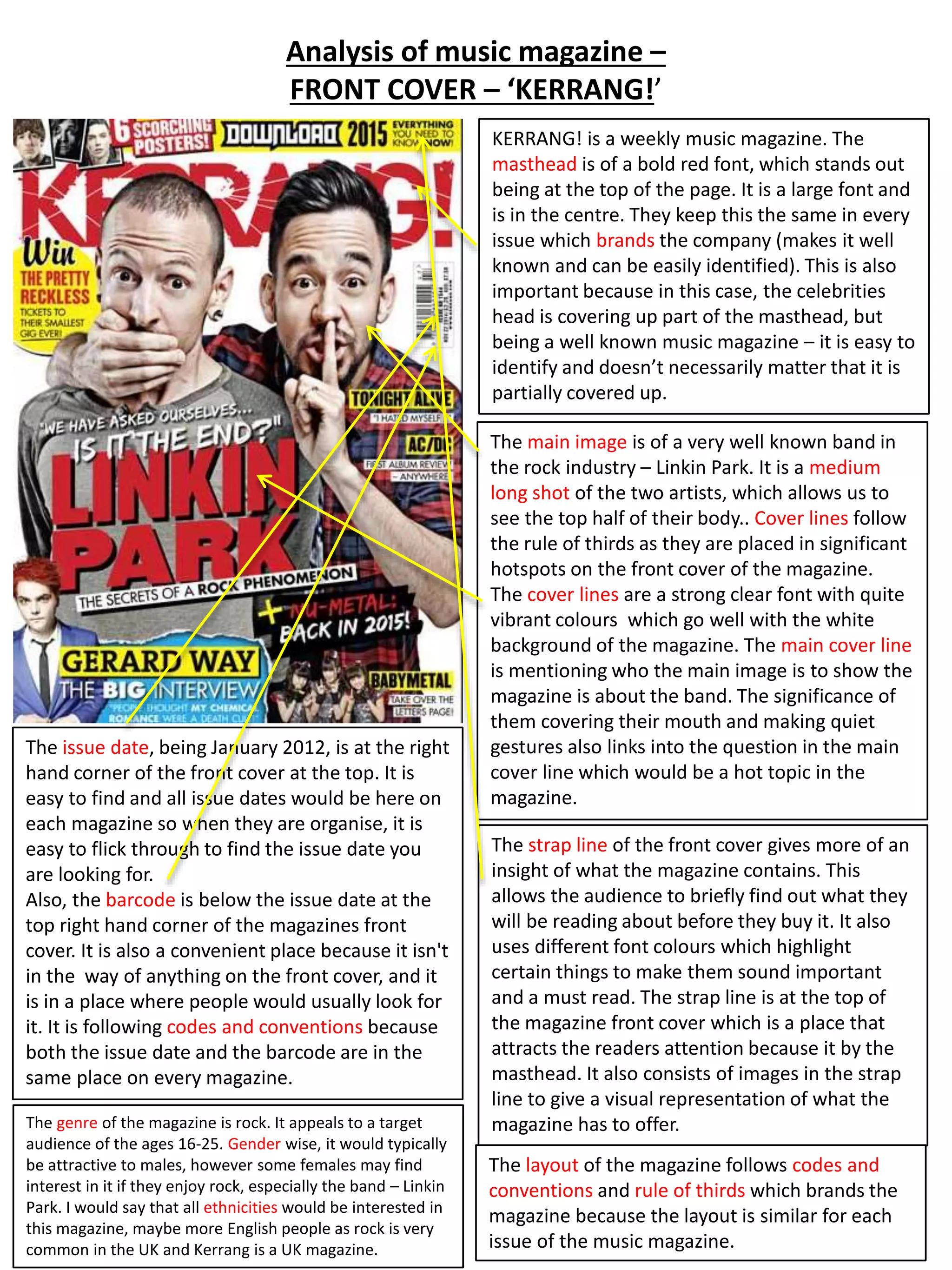 Analysis of kerrang | PPTX
