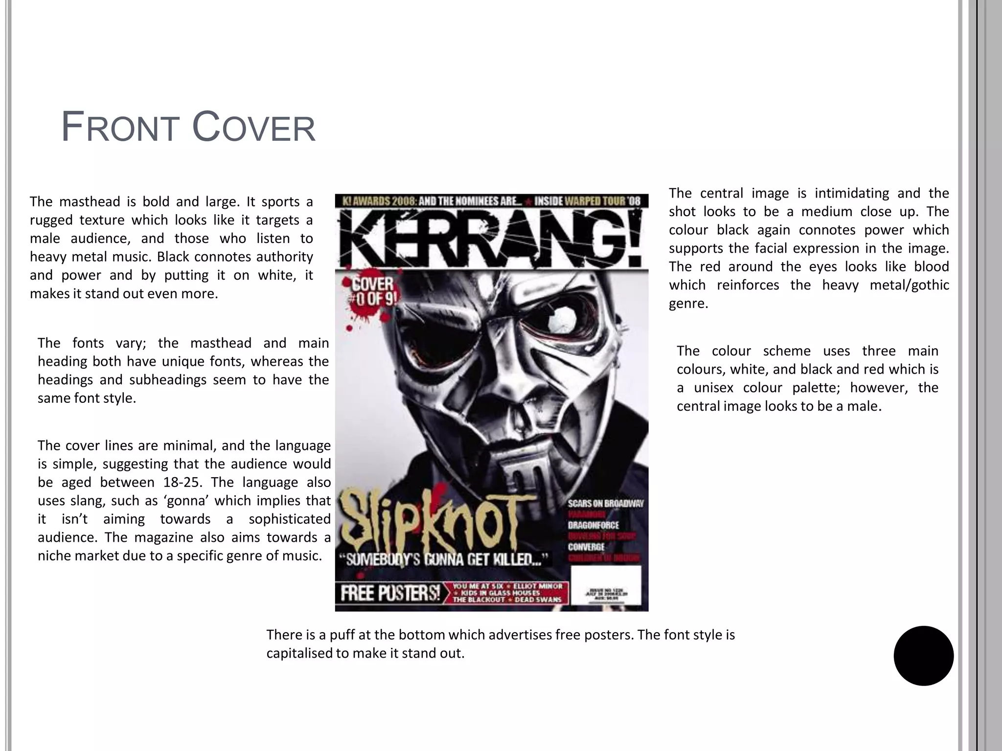 Analysis of kerrang! magazine | PPTX