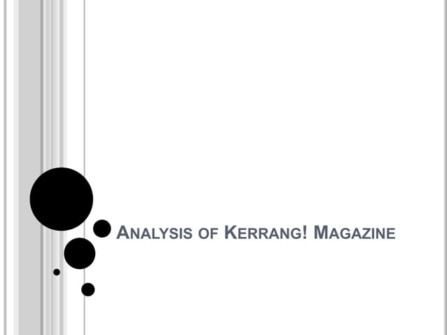 Analysis of kerrang! magazine | PPT