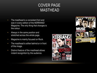 Analysis of kerrang magazine | PPTX