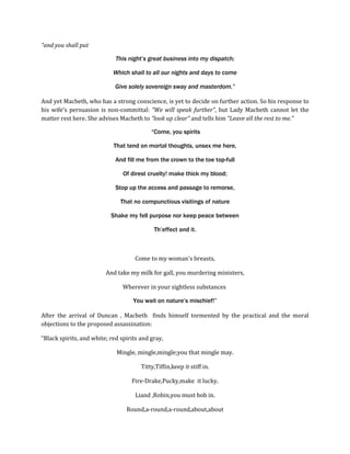 ANALYSIS OF LADY MACBETH IN WILLIAM SHAKESPEARE'S MACBETH ...