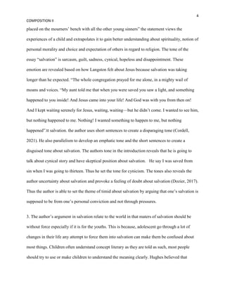 Analysis of Langston Salvation.docx