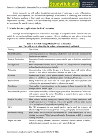 Analysis Of Learning Outcomes From Mobile Mathematics Applications | PDF