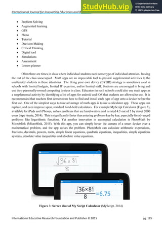 Analysis Of Learning Outcomes From Mobile Mathematics Applications | PDF