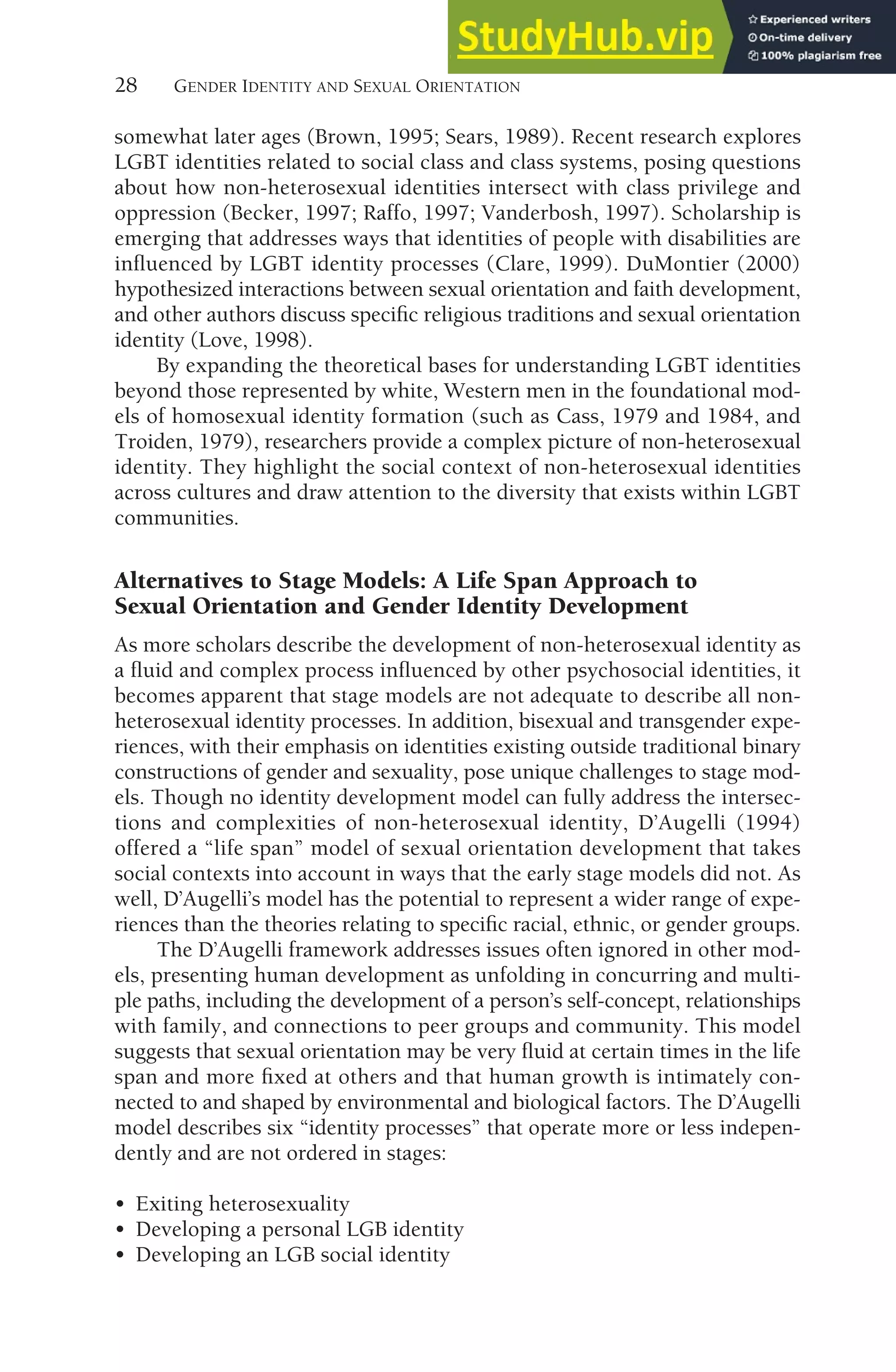 Analysis Of LGBT Identity Development Models And Implications For ...