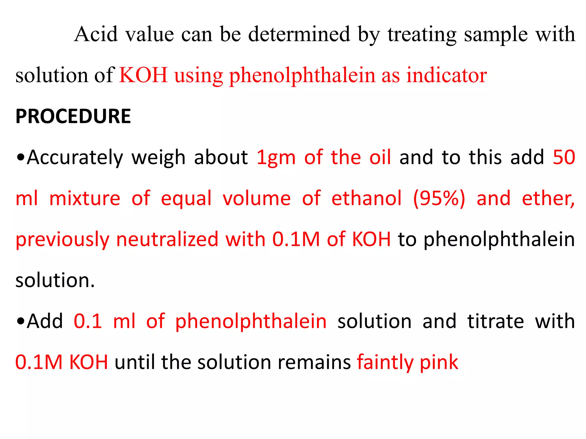 Analysis of lipids | PPTX