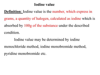 Analysis of lipids | PPTX