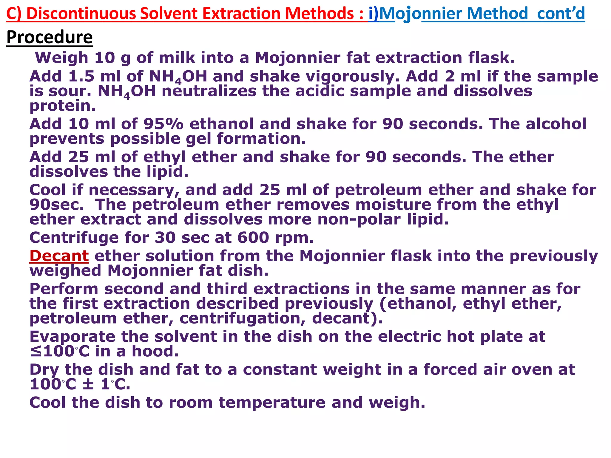 Analysis of lipids, fats & oils | PDF