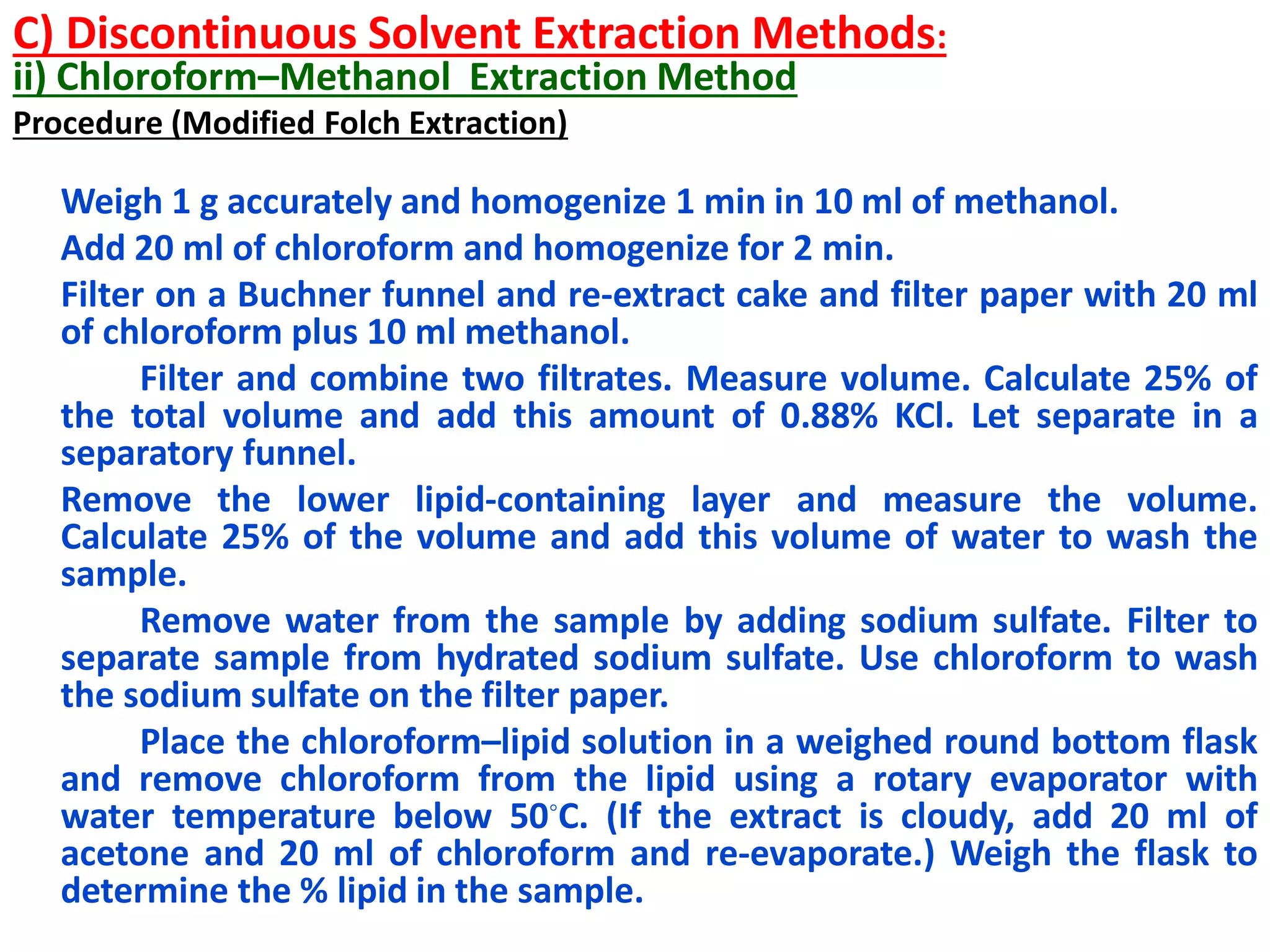 Analysis of lipids, fats & oils | PDF