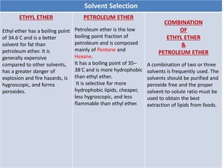 Analysis of lipids, fats & oils | PDF