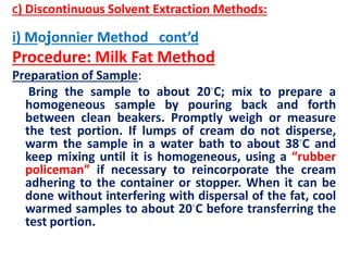 Analysis of lipids, fats & oils | PDF