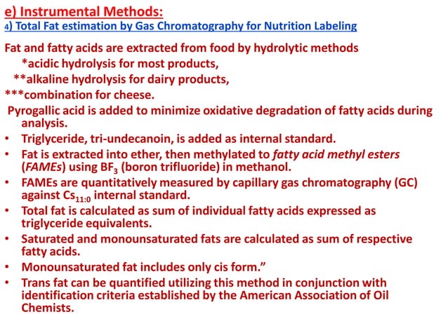 Analysis of lipids, fats & oils | PDF