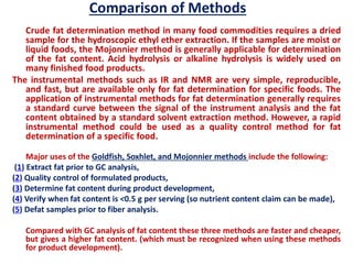 Analysis of lipids, fats & oils | PDF