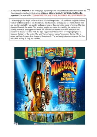 Analysis of madagascar | DOC | Family/Children | Genres