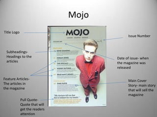 Analysis of magazine contents page | PPT