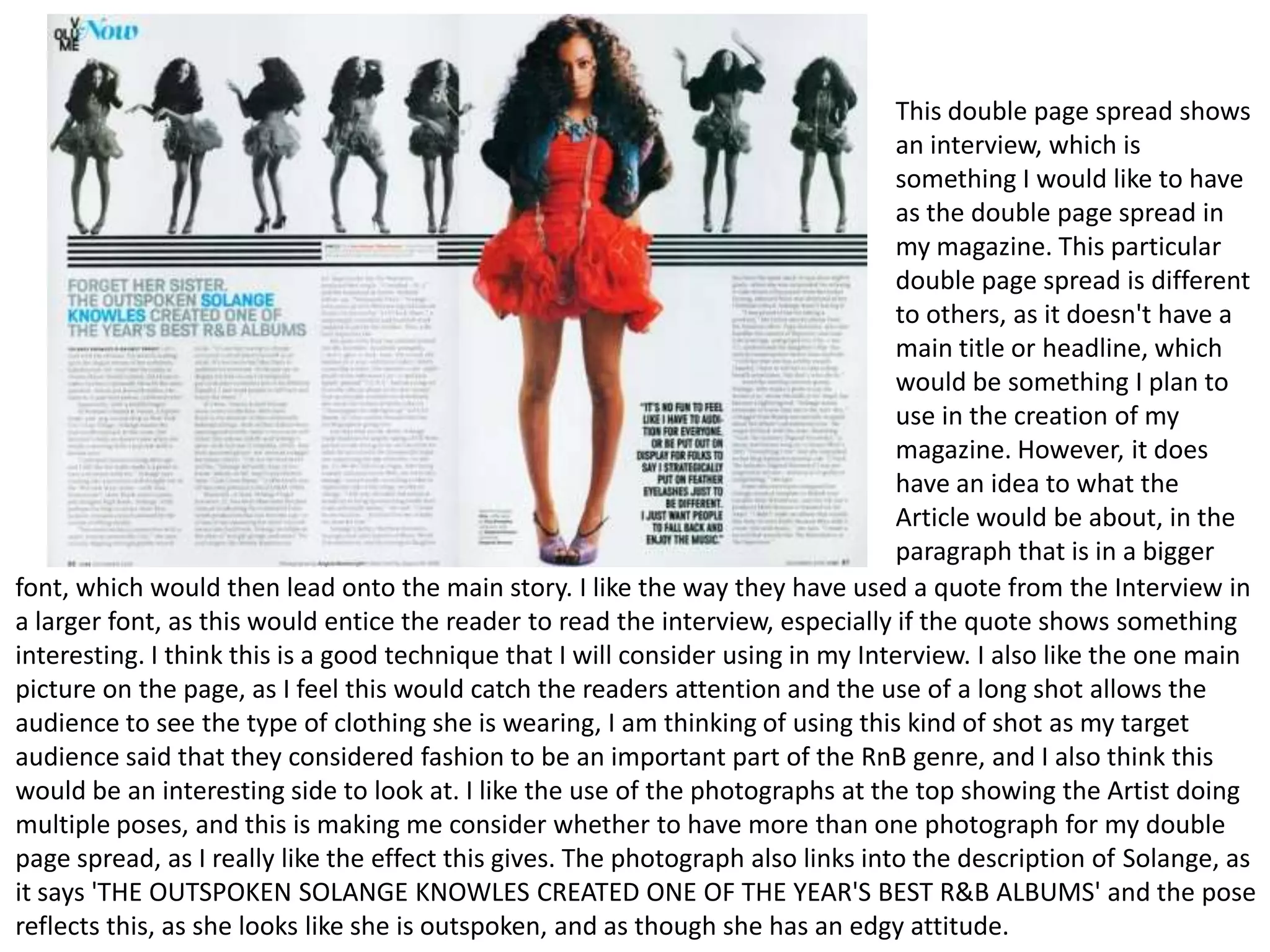 Analysis of magazine double page spreads | PPTX