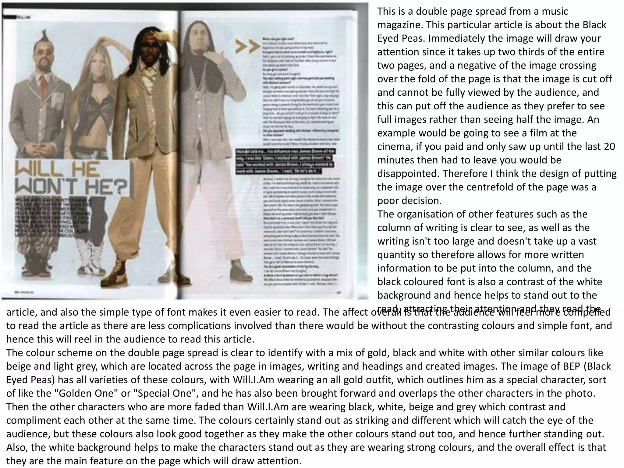 Analysis of magazine double page spreads | PPTX