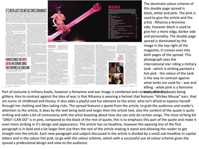 Analysis of magazine double page spreads | PPTX