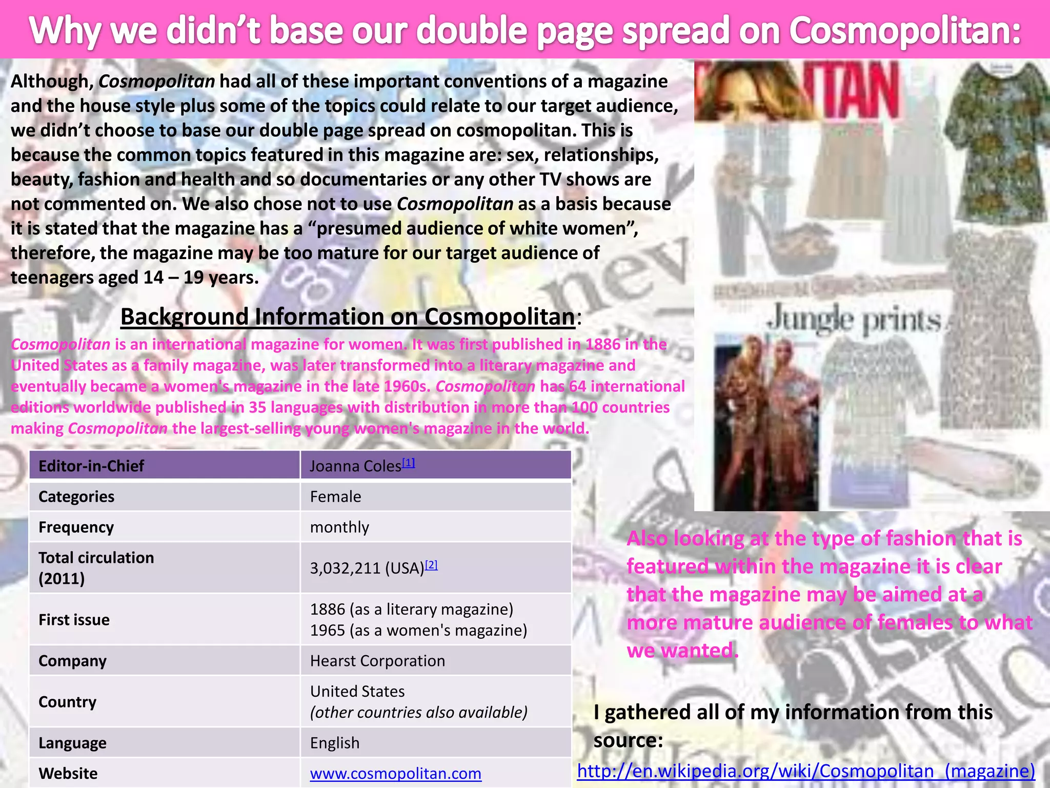 Analysis of Magazine Double Page Spreads | PPTX