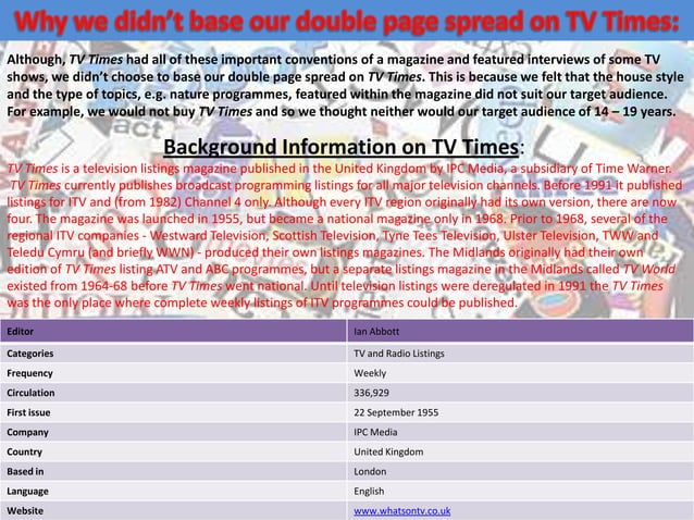 Analysis of Magazine Double Page Spreads | PPTX | History | Genres