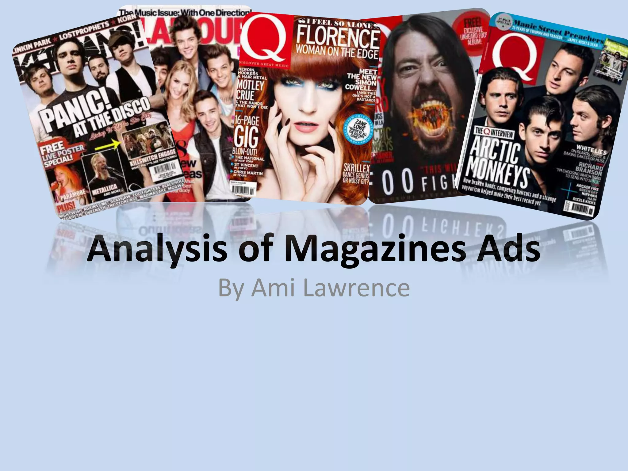 Analysis of magazines ads | PPTX