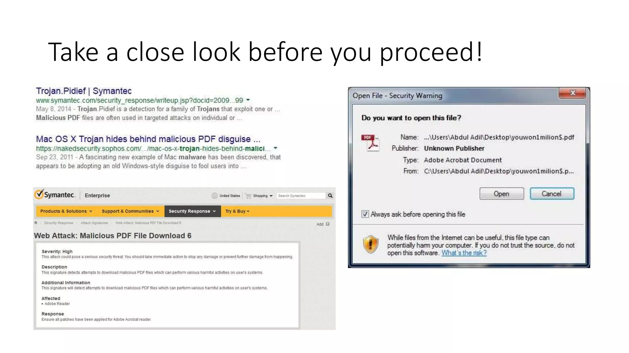 Analysis of malicious pdf | PPTX