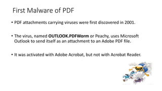 Analysis of malicious pdf | PPTX