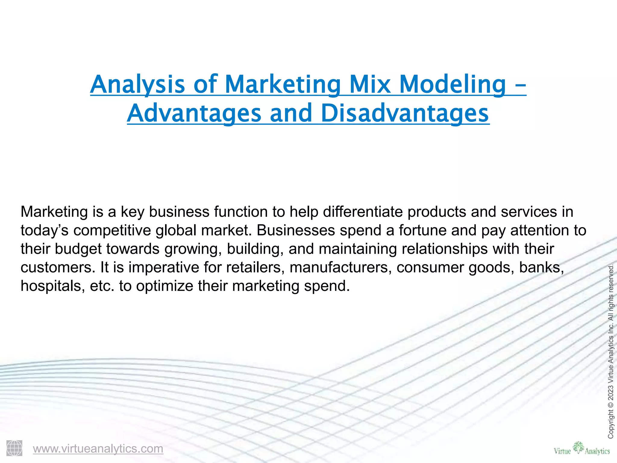 Analysis of Marketing Mix Modeling – Advantages and Disadvantages | PPTX
