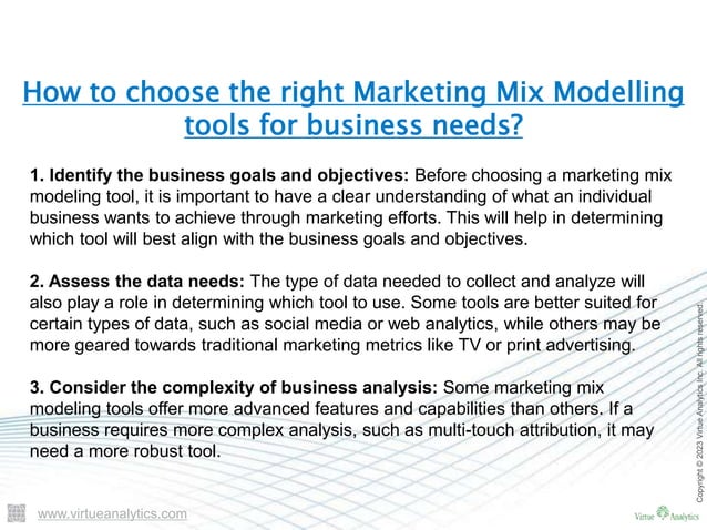 Analysis of Marketing Mix Modeling – Advantages and Disadvantages | PPTX