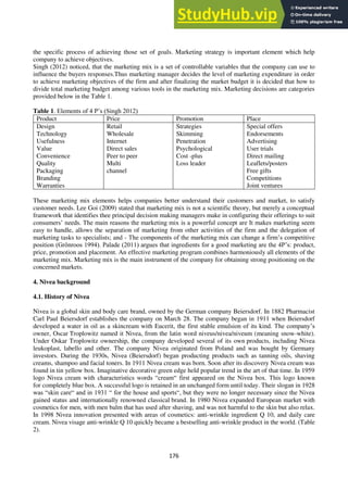 Analysis Of Marketing MIX Nivea Case Study | PDF