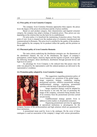ANALYSIS OF MARKETING MIX ON COSMETICS PRODUCTS CASE STUDY AVON COMPANY ...