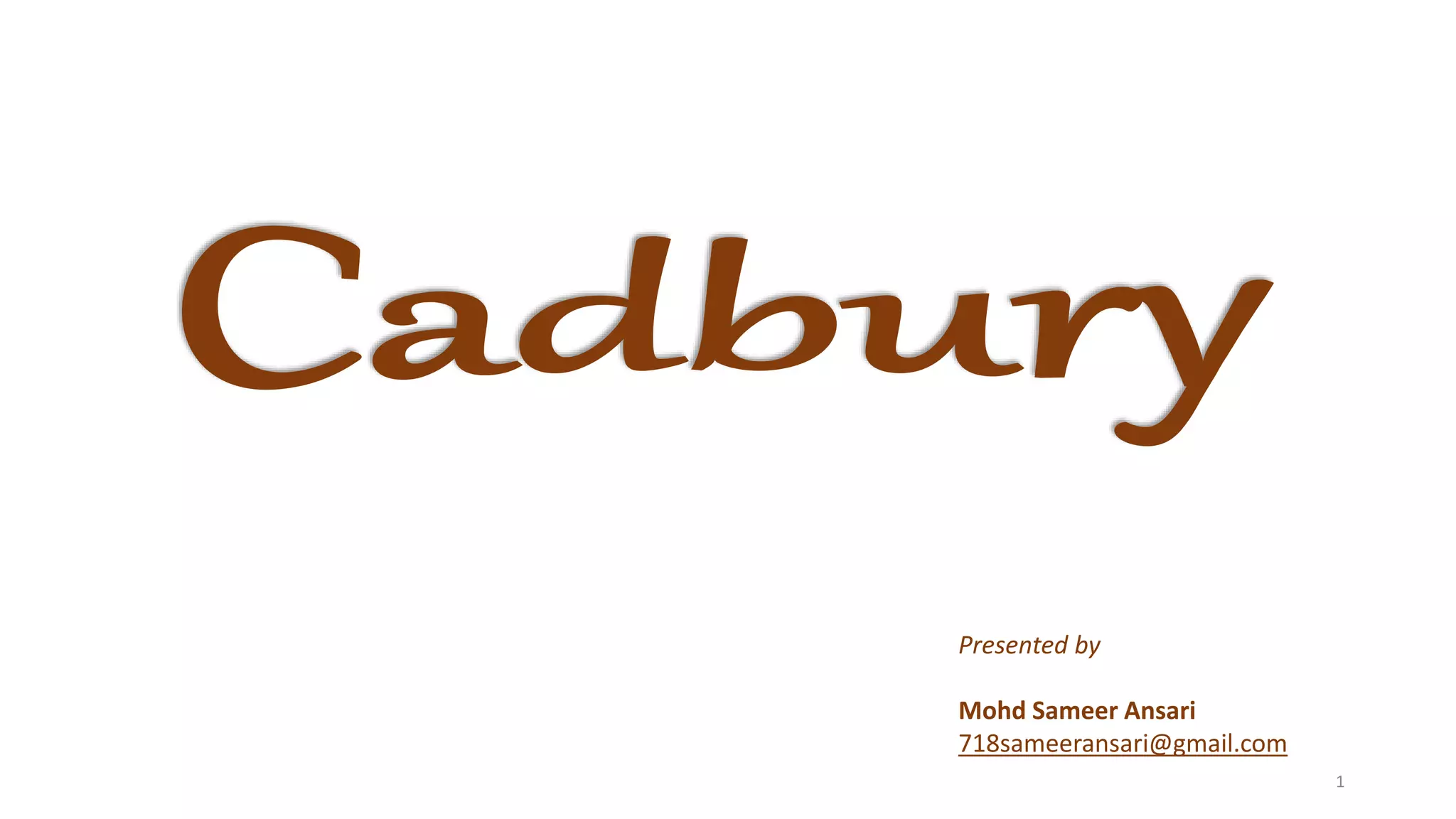 Analysis of Marketing Mix & STP of Cadbury's | PPTX