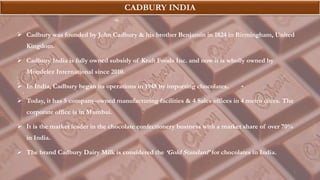 Analysis of Marketing Mix & STP of Cadbury's | PPTX
