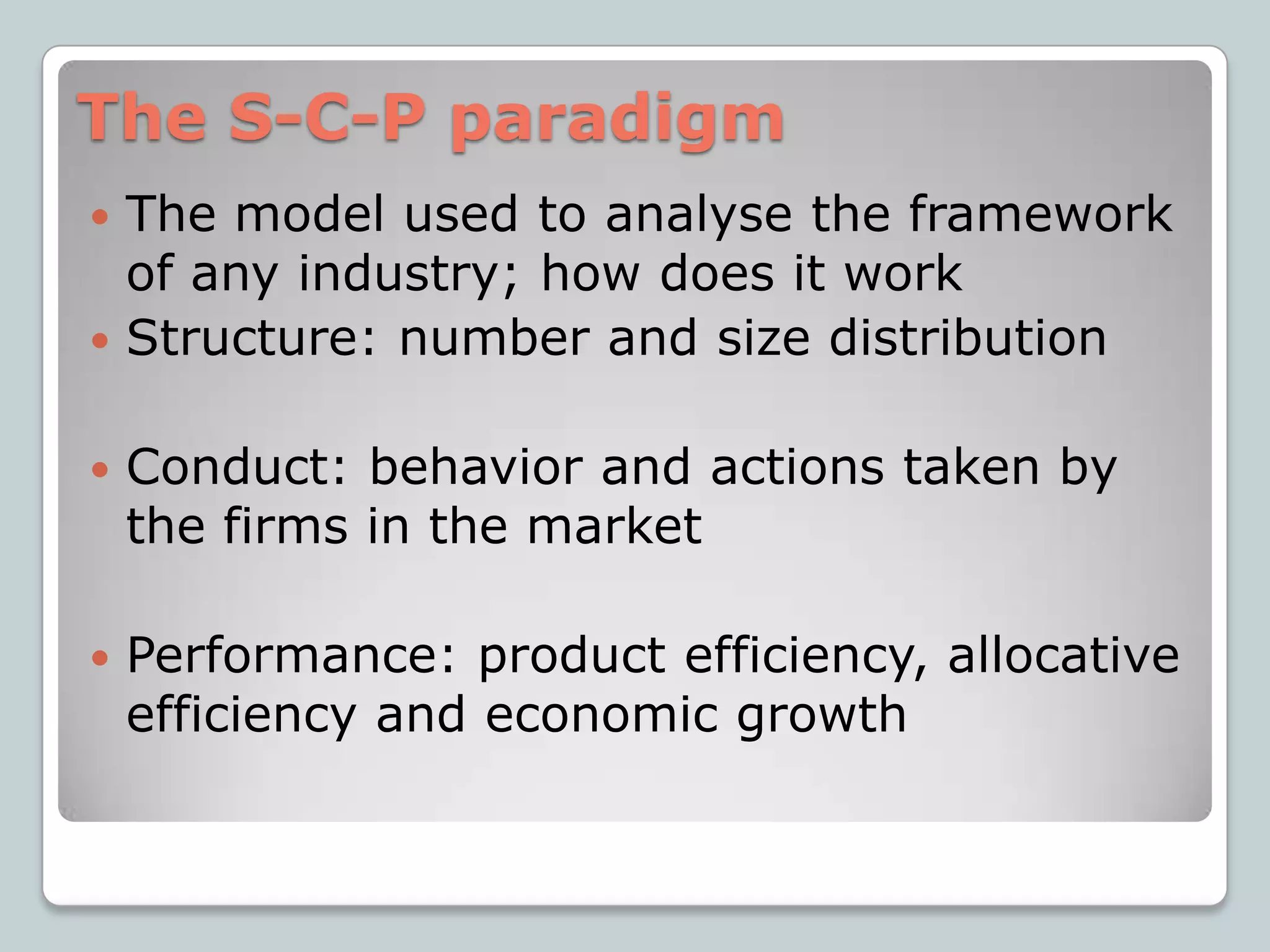 Analysis of market structure | PPTX