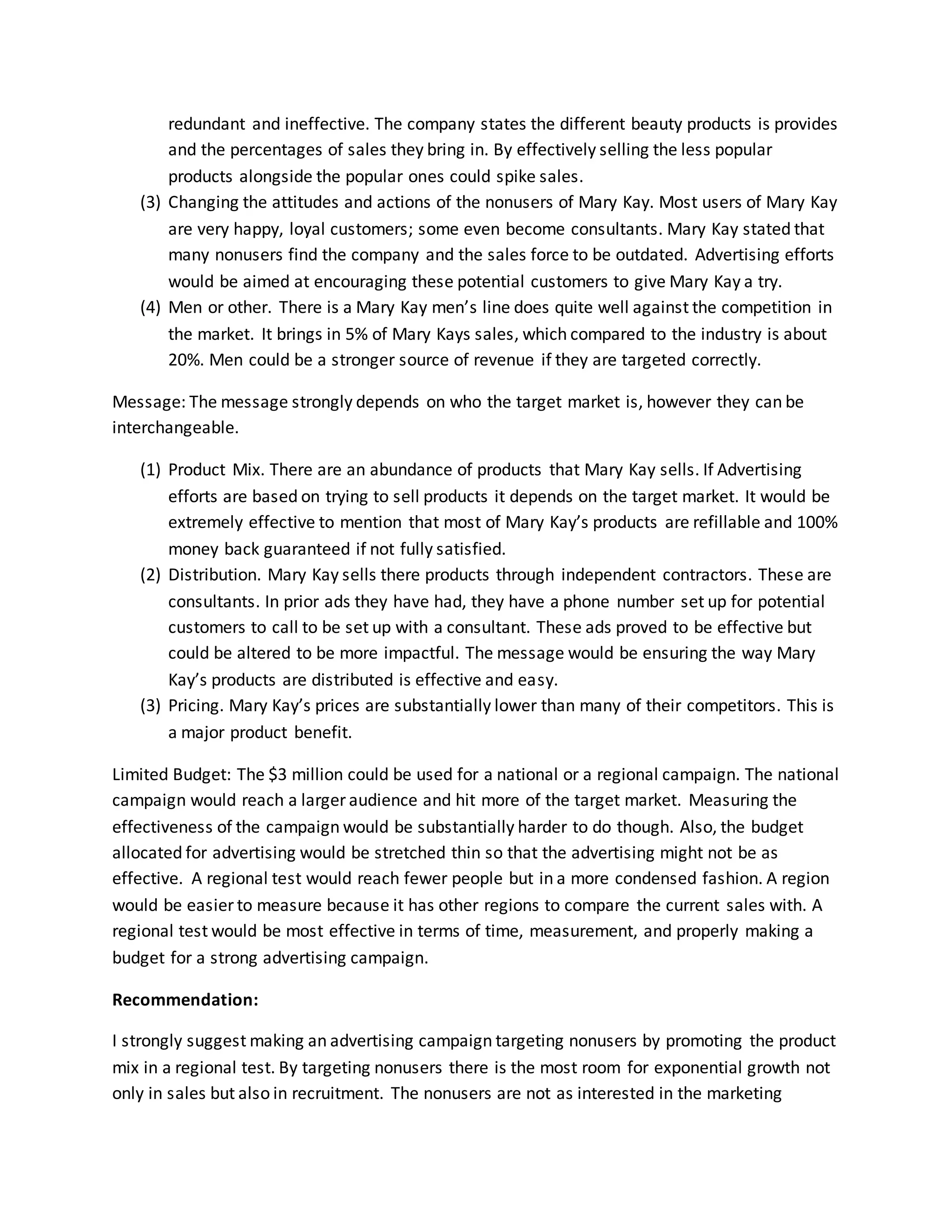 Mary Kay Case Study | DOCX