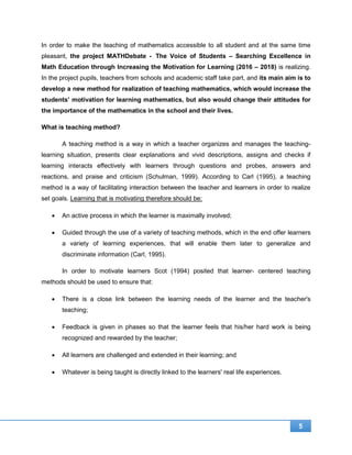 Analysis of math teaching methodology | PDF