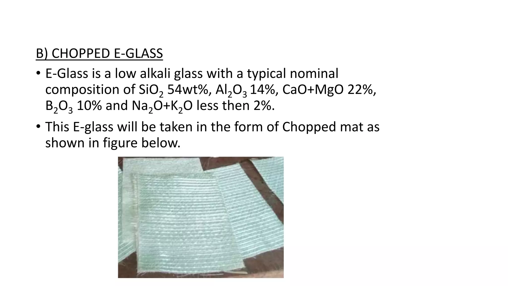 Analysis of mechanical properties of basalt, chopped e glass fiber ...