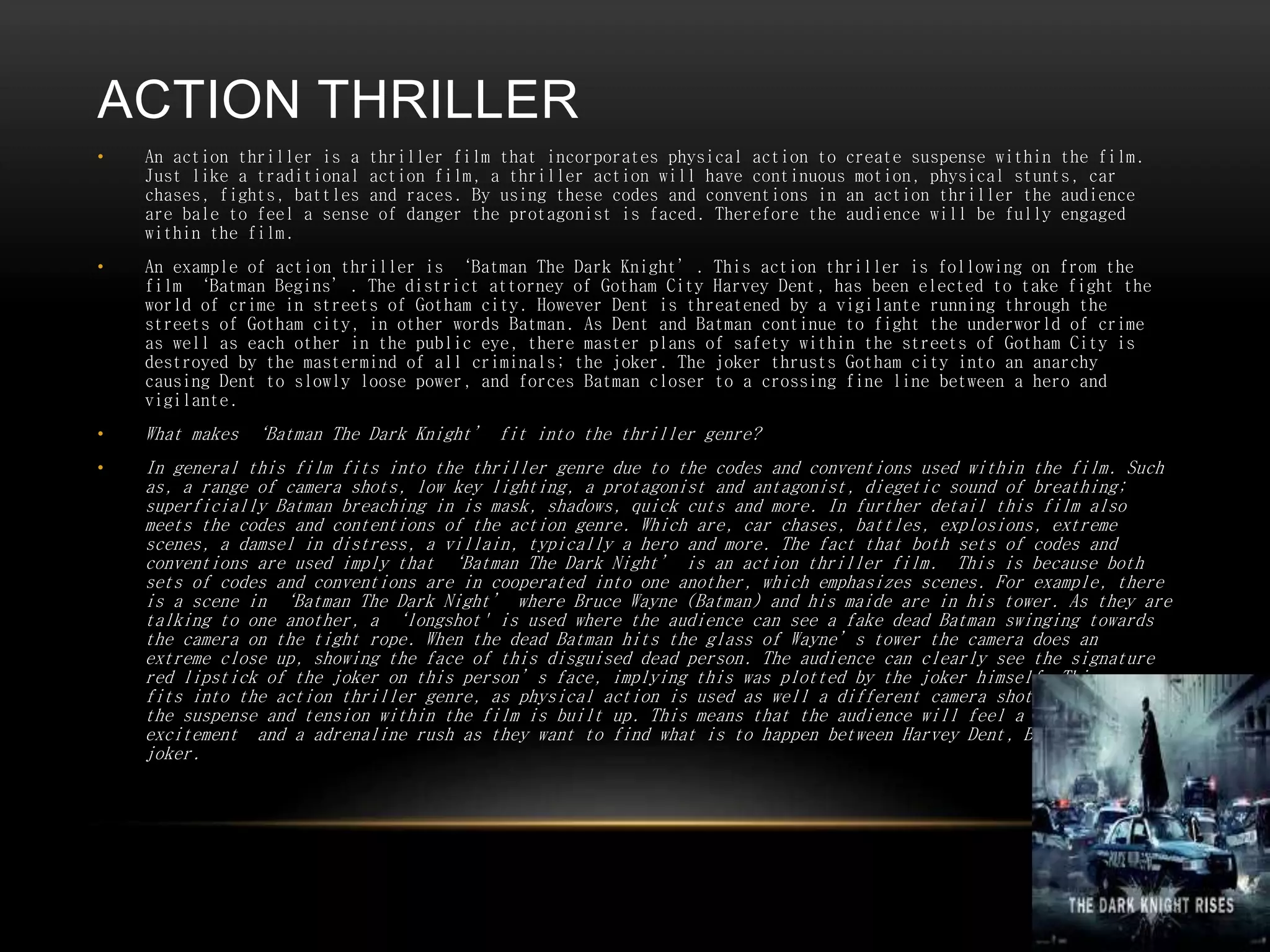 Analysis of different thriller films | PPTX