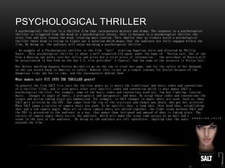 Analysis of different thriller films | PPTX