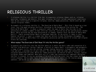 Analysis of different thriller films | PPTX