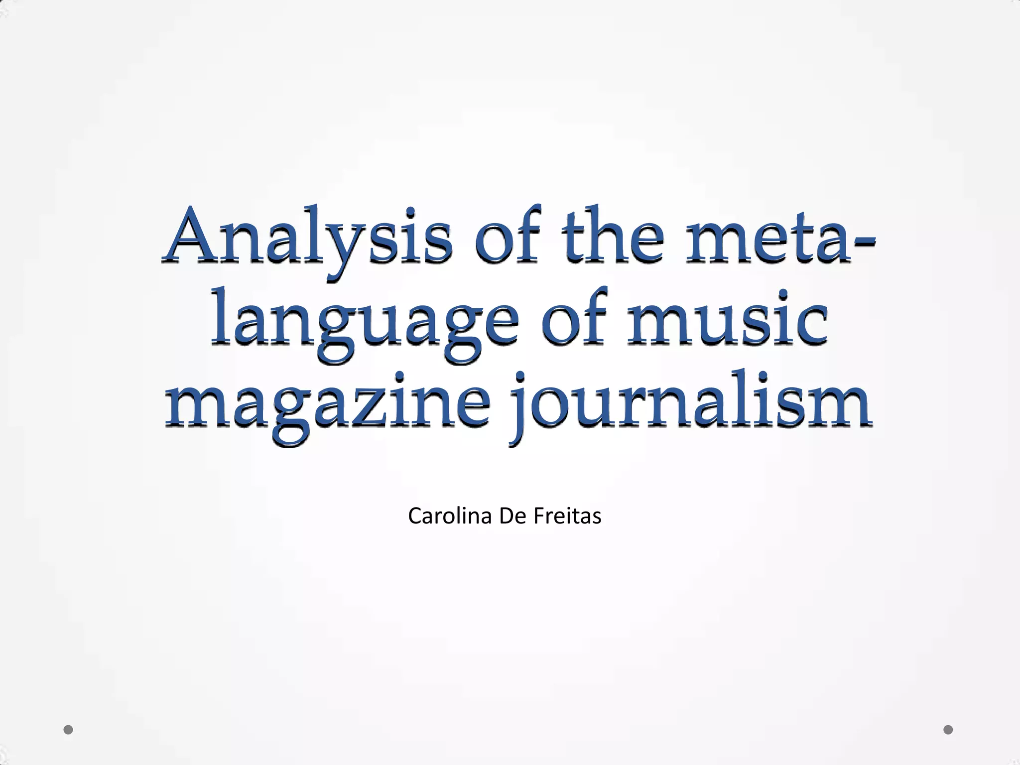 Analysis of meta language | PPSX