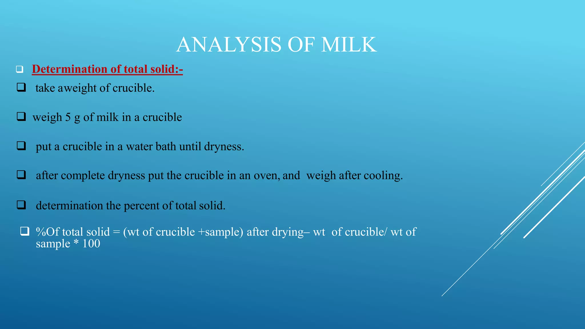 Analysis of milk and milk product | PPTX